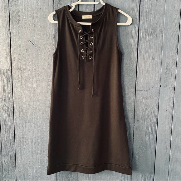 Ginger G | Dresses | Ginger G Lace Up Little Black Dress | Poshmark